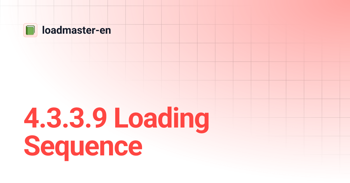 4.3.3.9 Loading Sequence | loadmaster-en