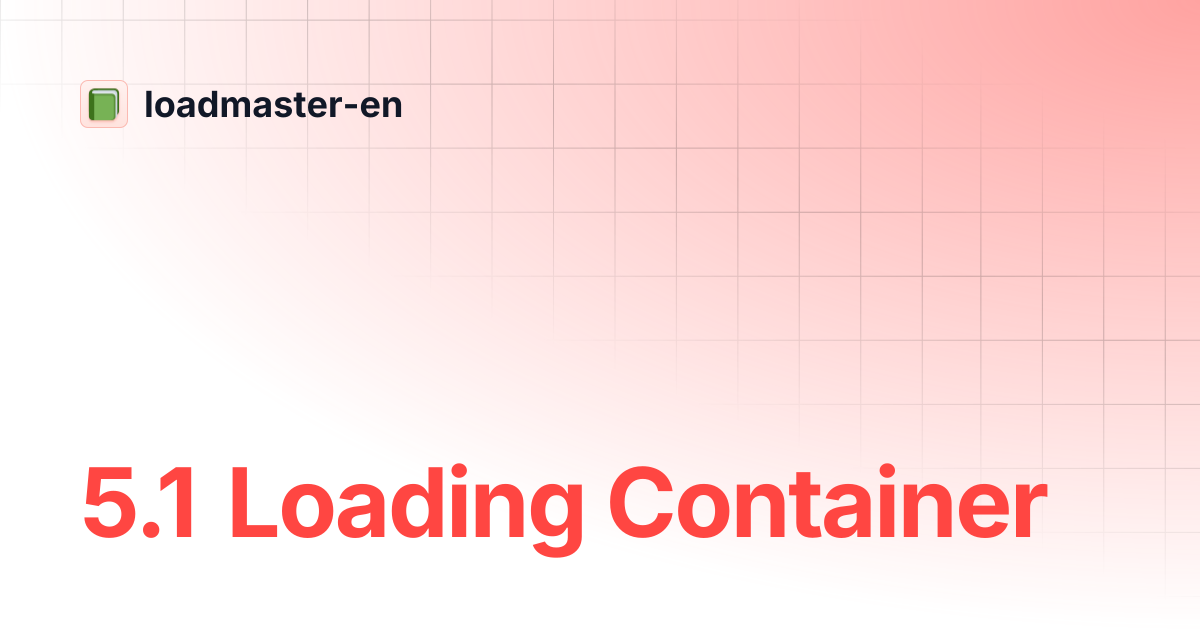 5.1 Loading Container | loadmaster-en